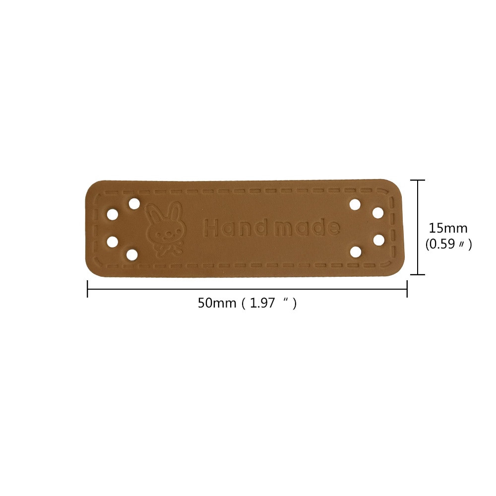 48pcs Rabbit logo hand made leather sewing labels ... – Vicedeal