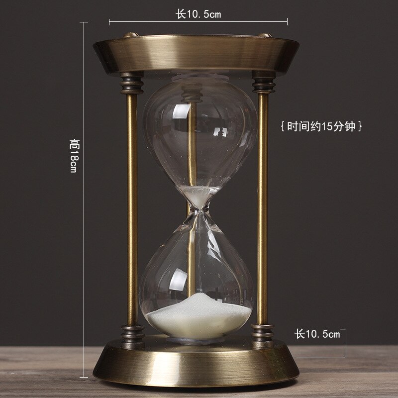 Hourglass clock ornaments European retro metal tim... – Grandado