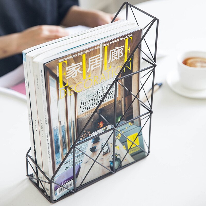 Simple Iron File Storage Rack Office Supplies Disp... – Grandado