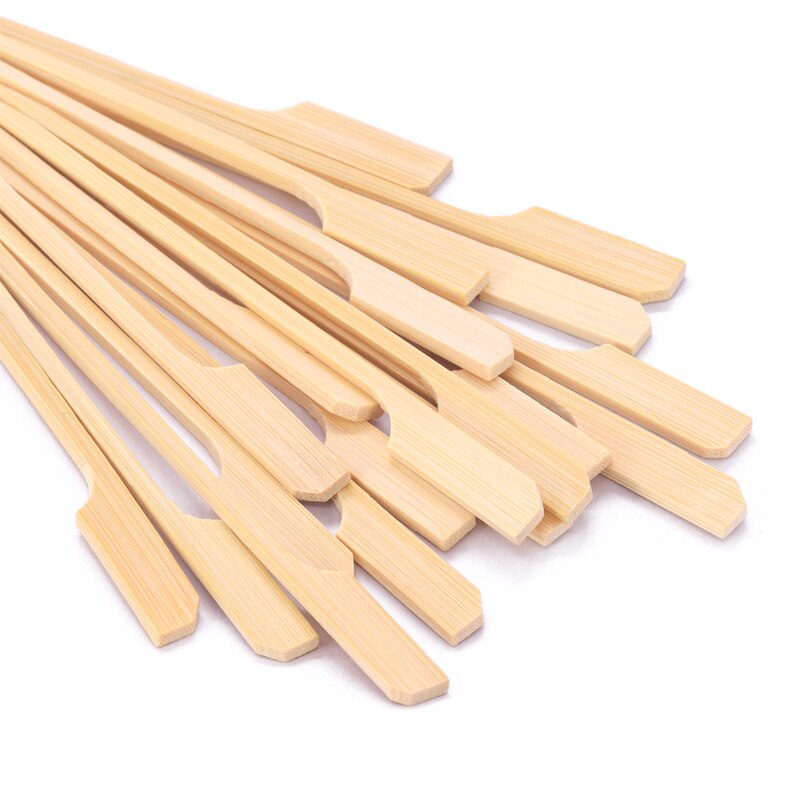 100pcs 15cm Bamboo Skewers Paddle Sticks For BBQ G... – Grandado
