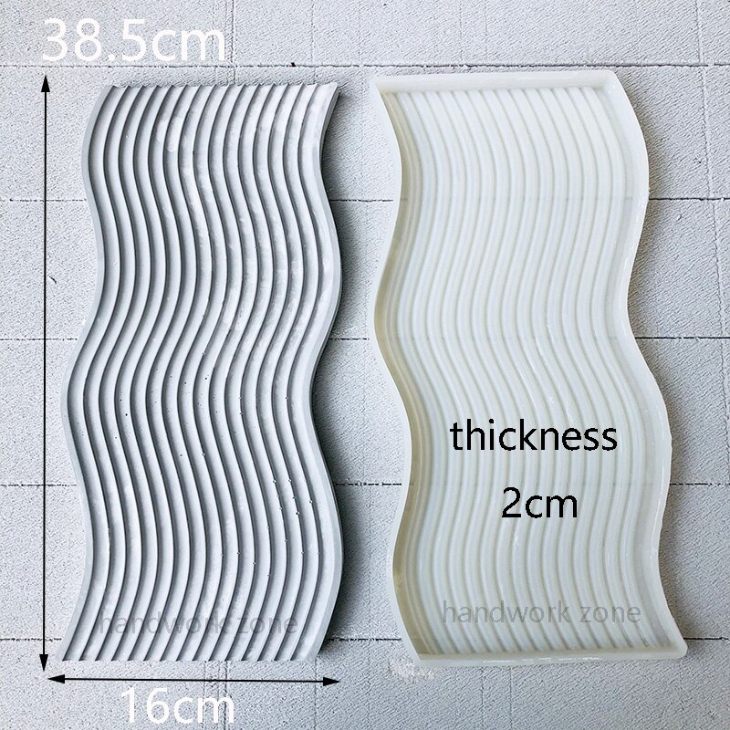 Big Wave Pallet Concrete Mould Water Ripple Cement... – Grandado