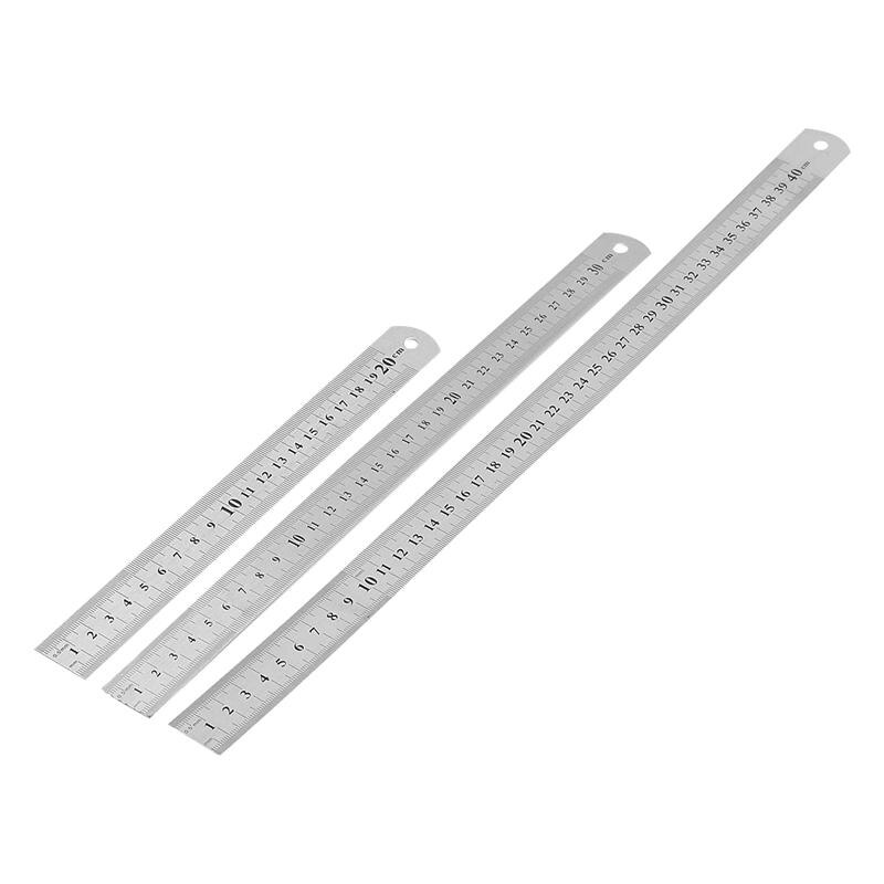 3Pcs Stainless Steel Ruler Metal Ruler For Enginee... – Vicedeal