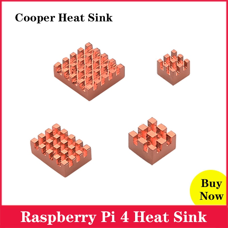 Raspberry Pi 4 Heat Sink 4pcs Cooper Cooling kit H... – Grandado