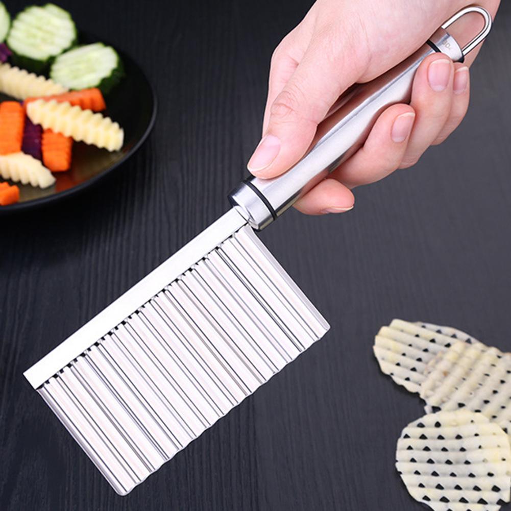 Potato Wave Blade Knife Stainless Steel Kitchen Ga... – Vicedeal