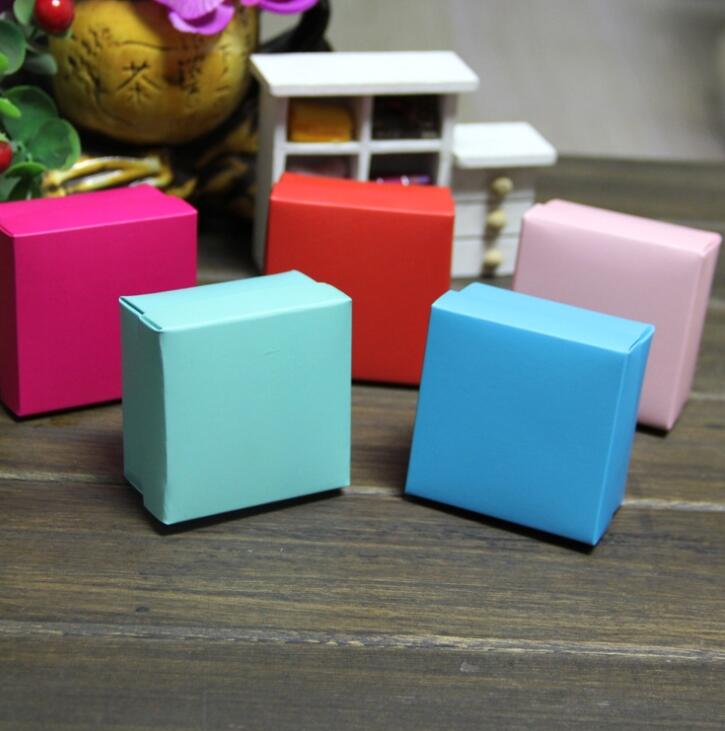 50pcs Colorful Small Square Paper Box With Lid Bla... – Vicedeal