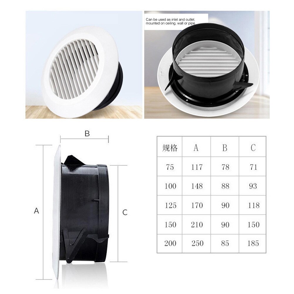Air Vent Grille Circular Indoor Ventilation Outlet... – Vicedeal