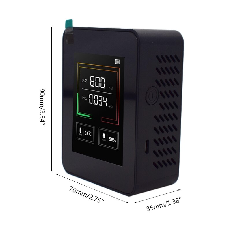 Carbon Dioxide CO2 Monitor TVOC Temperature Humidi... – Grandado