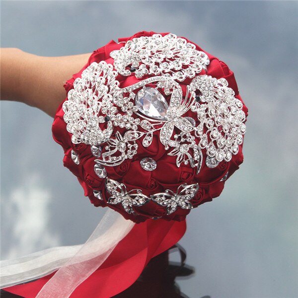 Kunstmatige Bloem 15 Cm Lint Rose Boeket Luxe Stra... – Grandado