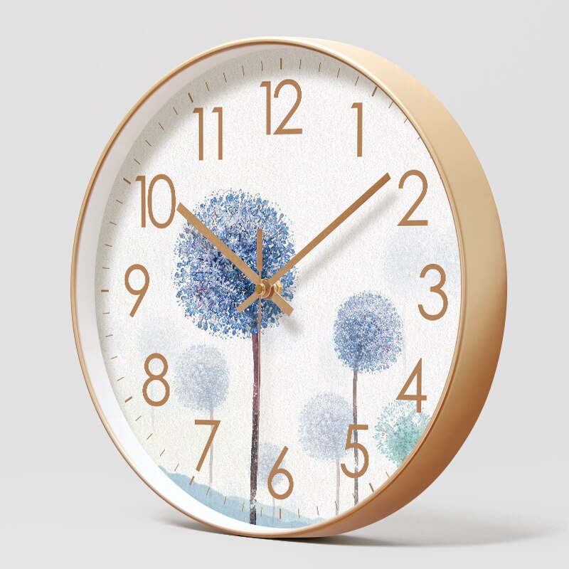 Round Mute Modern Large Wall Clock Clocks for Home... – Vicedeal