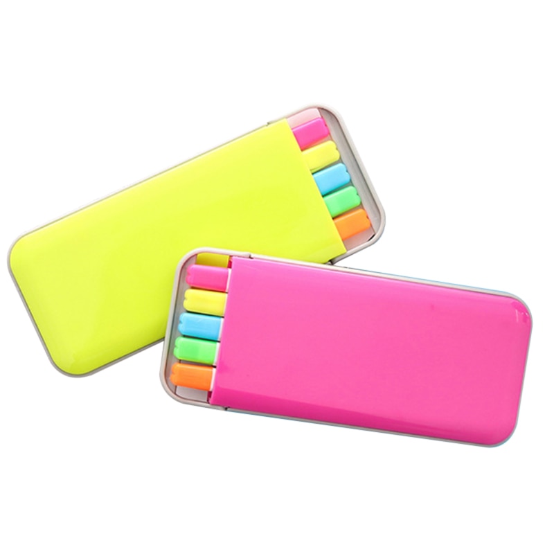 5colors/box Mini fluo markers Stationery Candy col... – Grandado