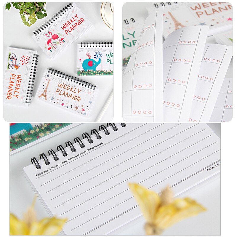Cartoon Tearable Notebook Weekly Planning Schedule... – Vicedeal