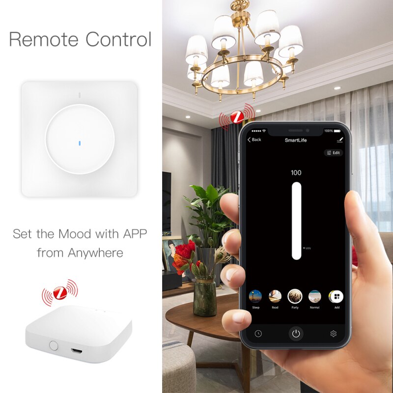 WiFi Smart Rotary/Touch Light Dimmer Switch Smart ... – Grandado