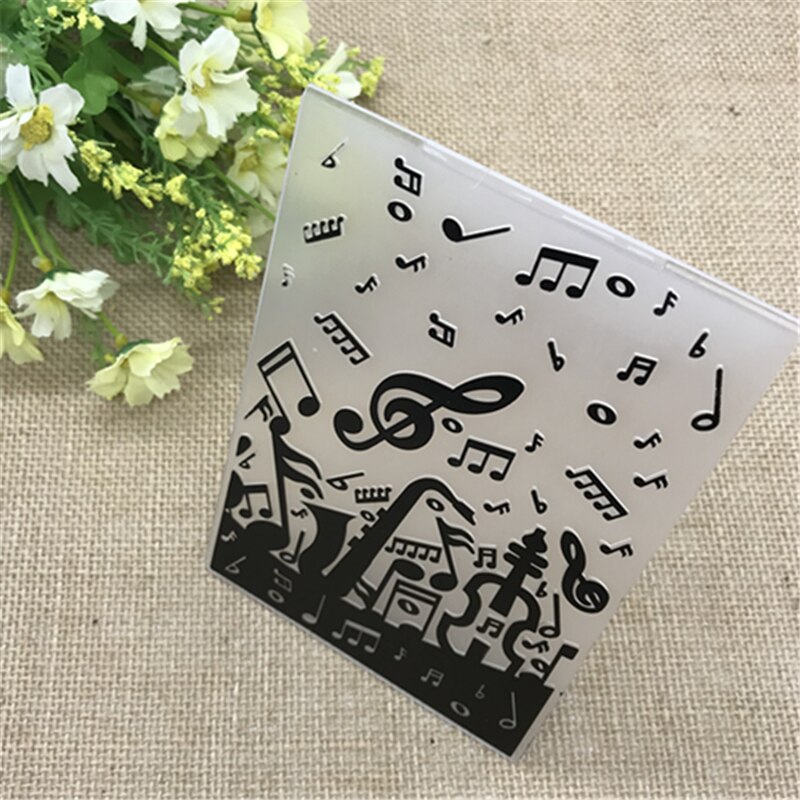 PLASTIC EMBOSSING FOLDER guitar music birthday scr... – Grandado