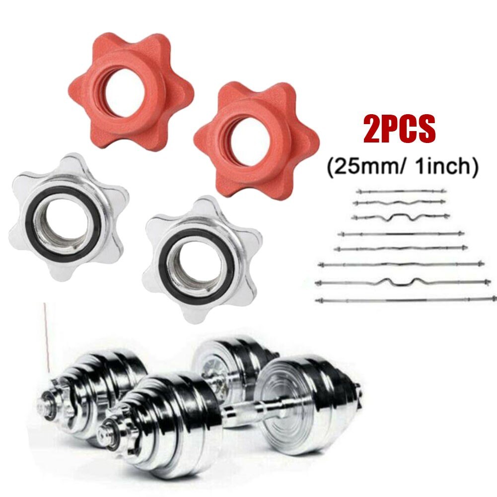 2 *Dumbbell Nut Barbell Bar Clips Spin Lock Screwf... – Grandado
