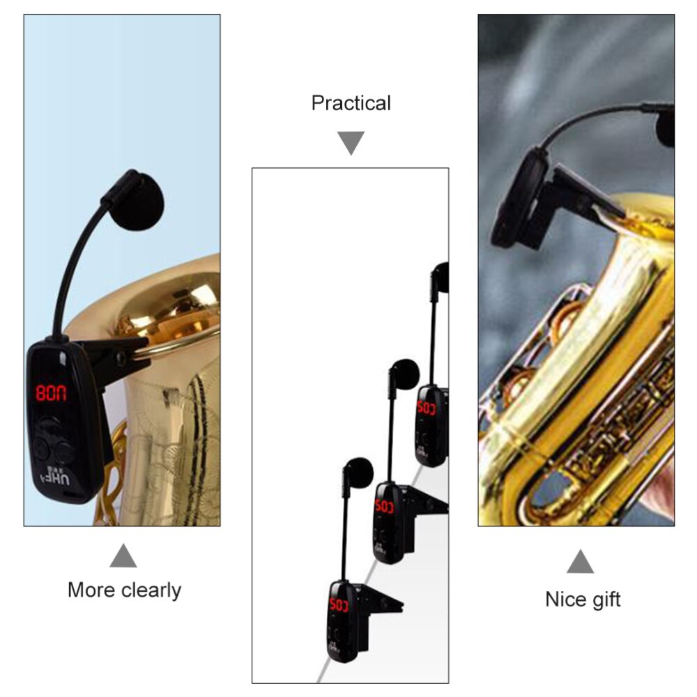 1 Set Instrument Microfoon Draadloze Clip-On Instr... – Vicedeal
