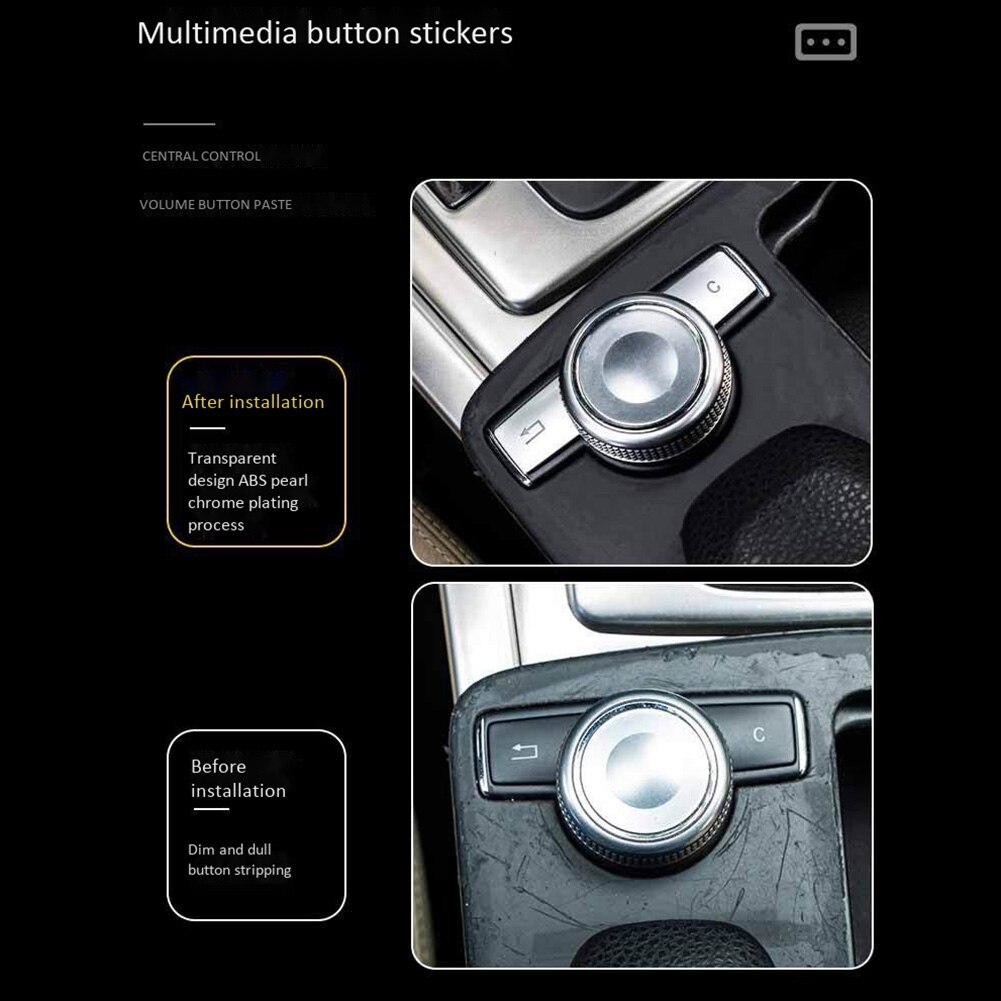 Auto multimedia-knop sierlijst decoratie sticker v... – Vicedeal