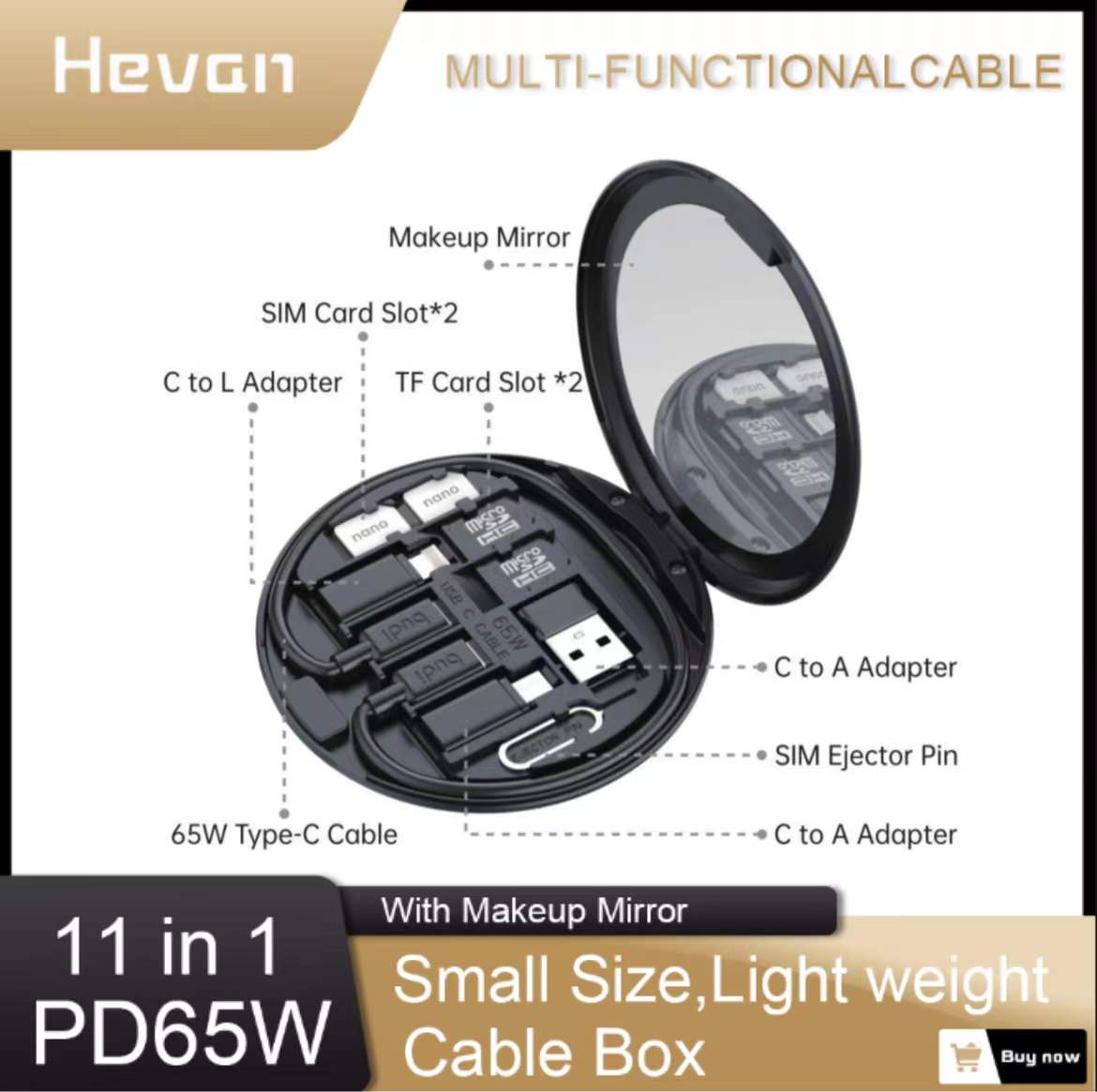 Budi 11 in 1 Multifunction Cable Box USB C Type-C ... – Vicedeal