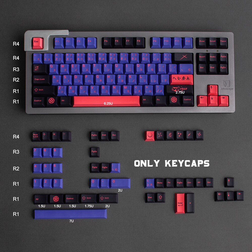 137 Toetsen Klonen Ninja Keycap Cherry Profiel Pbt... – Vicedeal