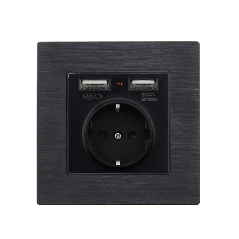 Avoir Luxury Brushed Panel Dual Usb Power Socket F... – Vicedeal