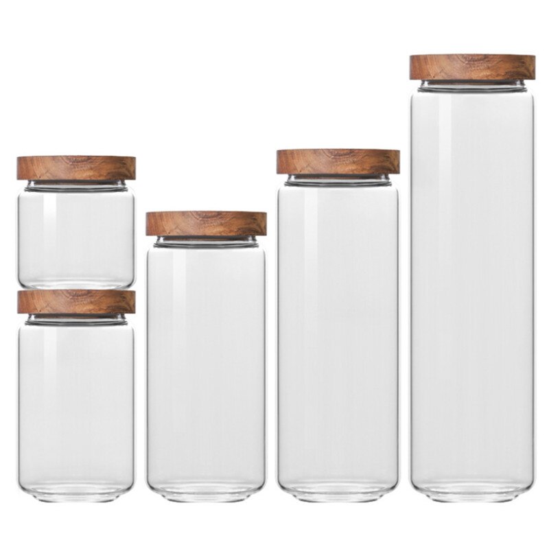 Transparent Glass Sealed Canister Kitchen Food Sto... – Grandado