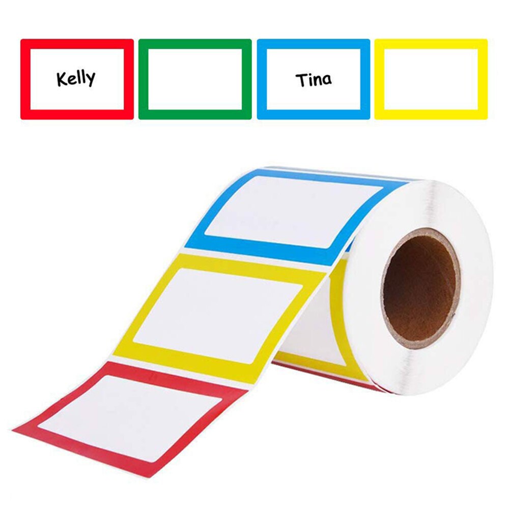 150 Pcs/Roll Colorful Plain Name Stickers Name Lab... – Vicedeal