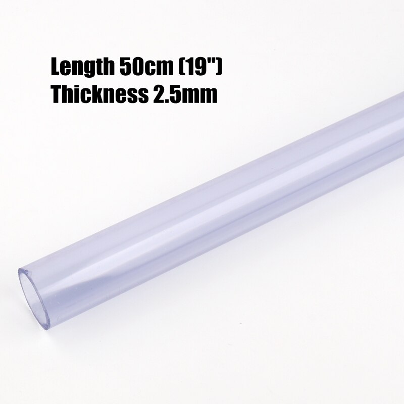 1pc Outer Dia 20mm Transparent PVC Pipe 50cm Lengt... – Grandado