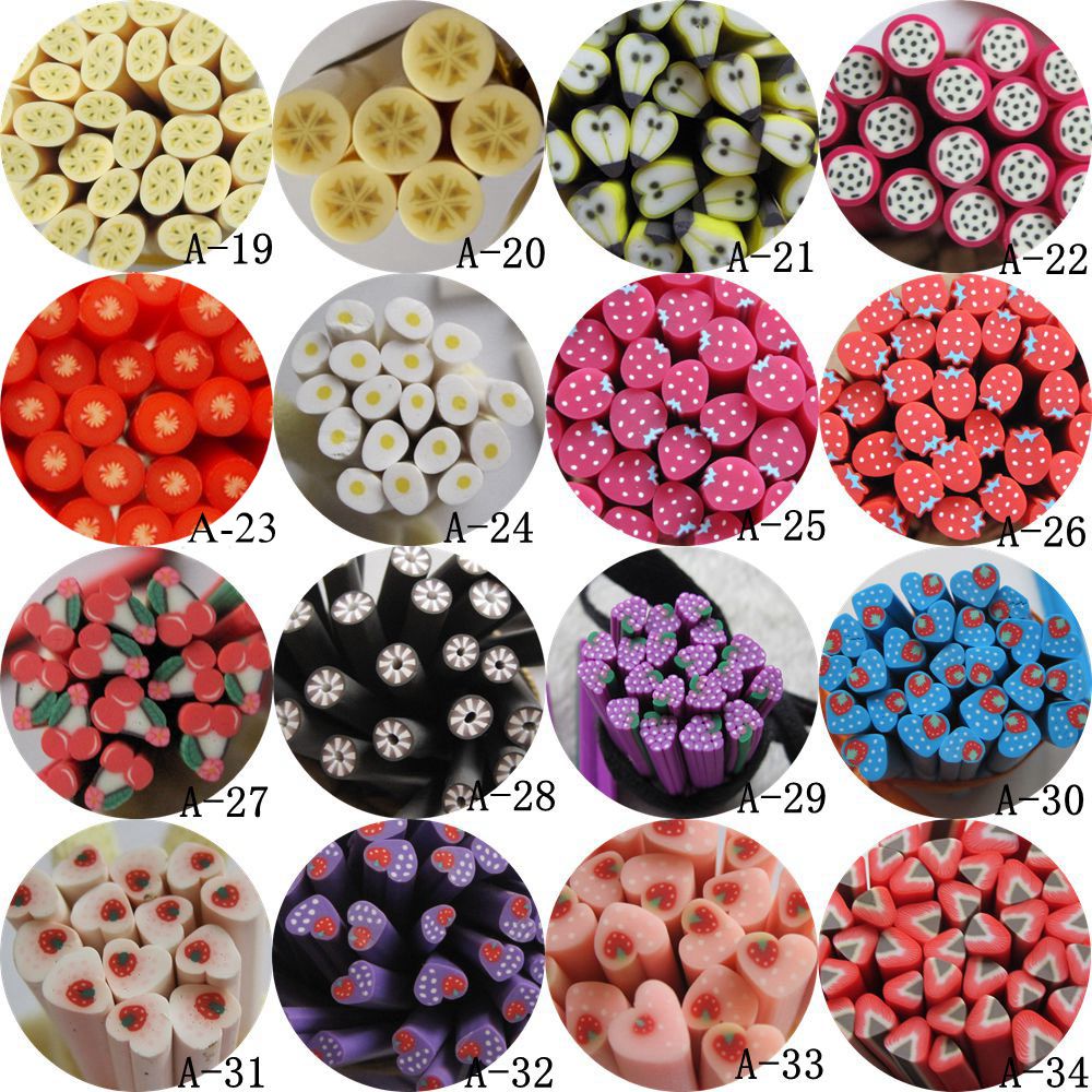 5pcs/lot 5mm*5CM Fruit Series Polymer Clay Cane Fa... – Vicedeal