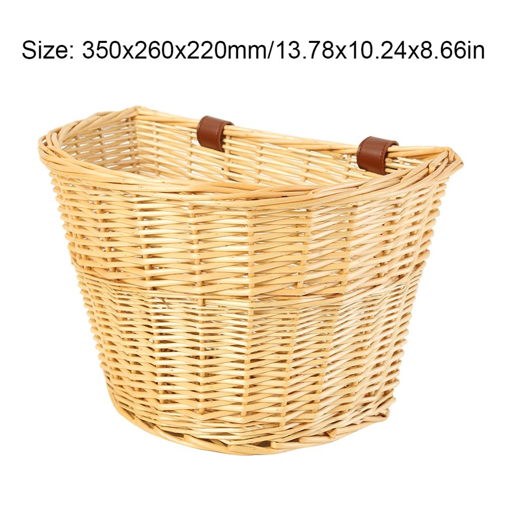 Hand-woven Rattan Bike Basket Cargo Bag Children B... – Grandado