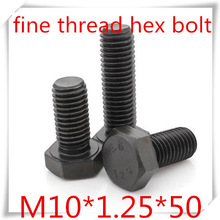 20pcs steel with black M10*1.25 Fine Thread Hex bo... – Grandado