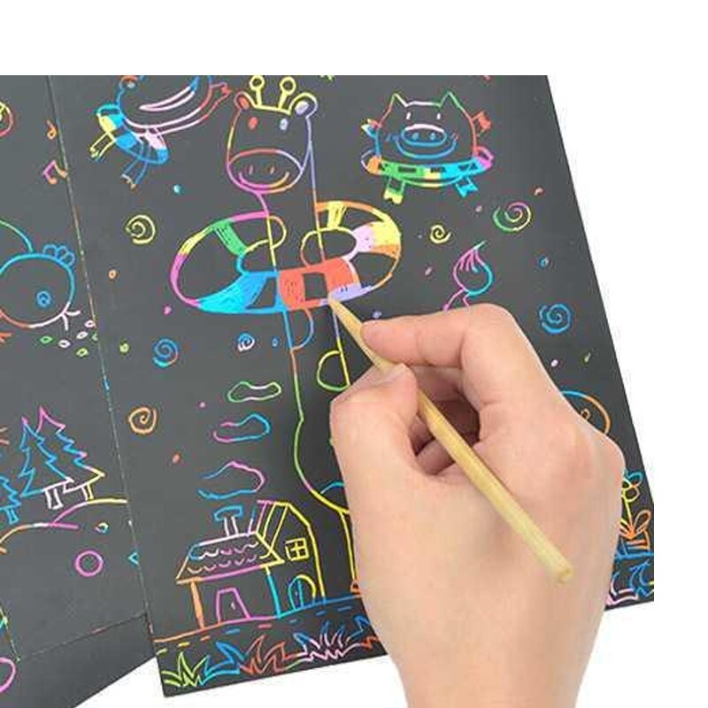 10Pcs Magic Kleur Rainbow Scratch Art Papieren Kaa... – Grandado