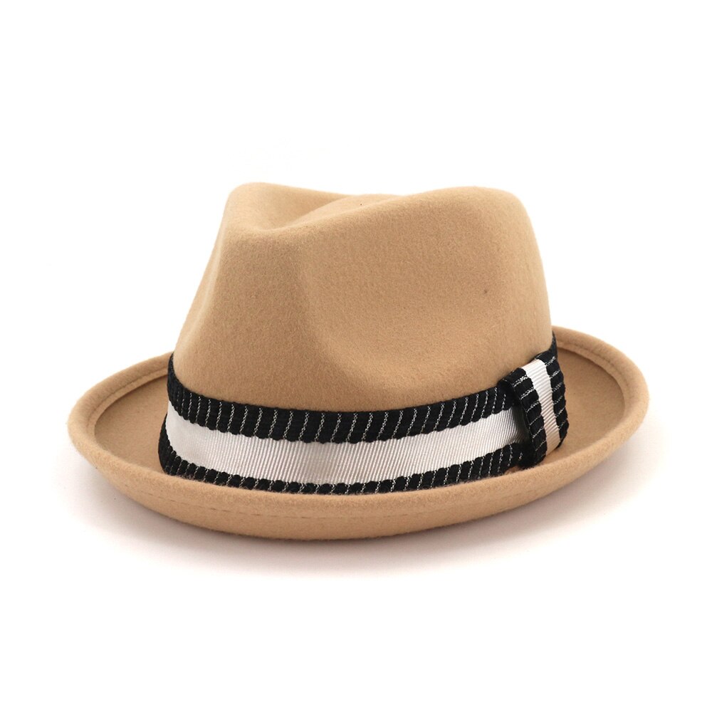 FS Brown Wool Hat Felt Fedora Winter Hats For Wome... – Grandado
