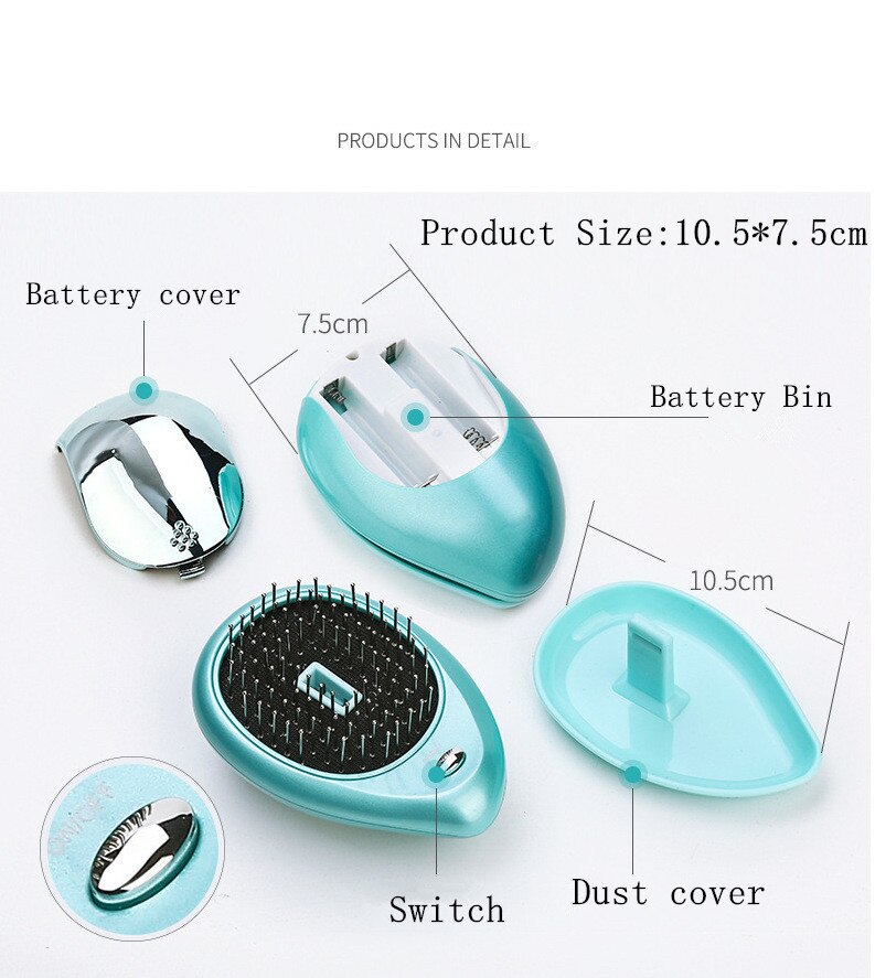 Portable Electric Lonic Hair Comb Lon Vibration Ha... – Grandado