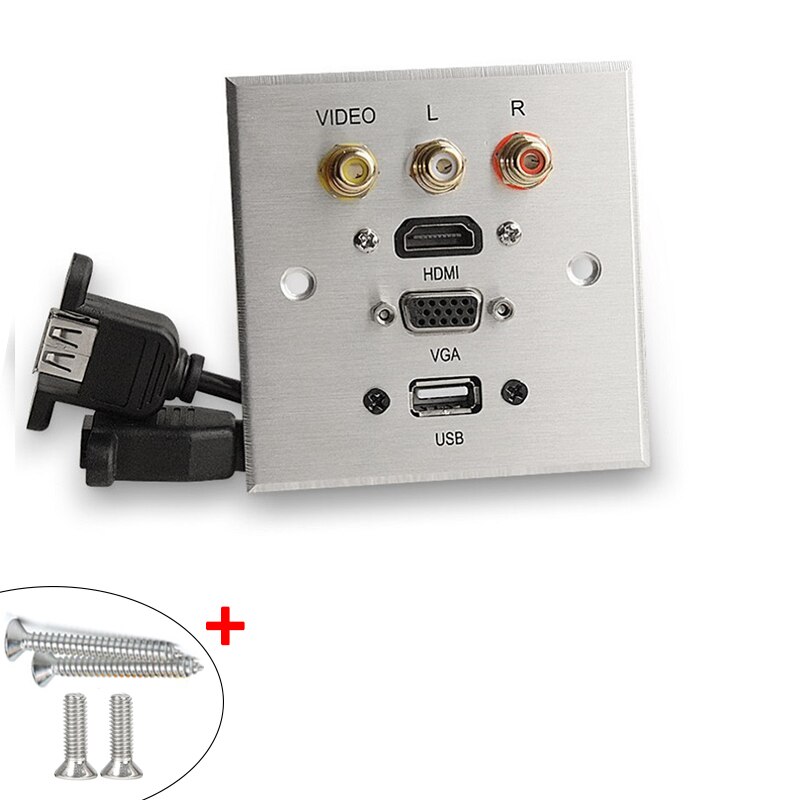 Wall Desktop Aluminum Alloy Panel Socket Multimedi... – Grandado
