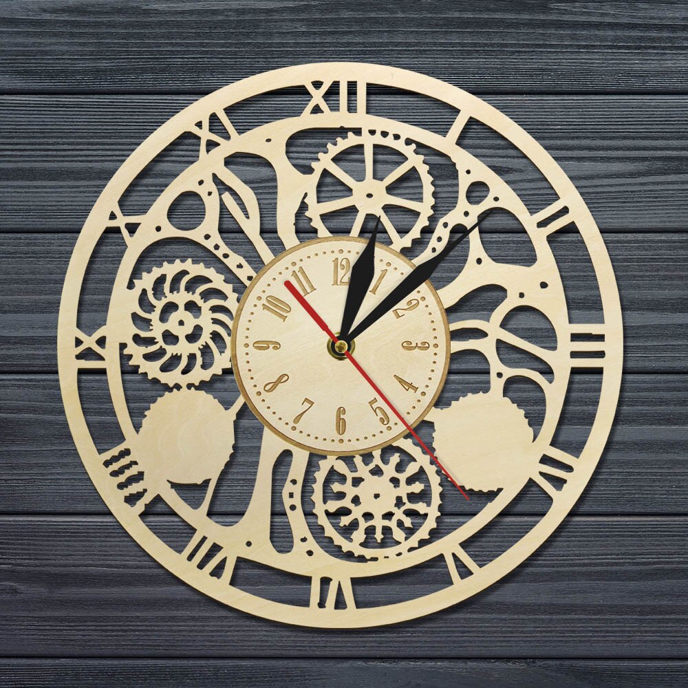 Steampunk Gear Clock Mechanism Gears Cogwheel Vint... – Grandado