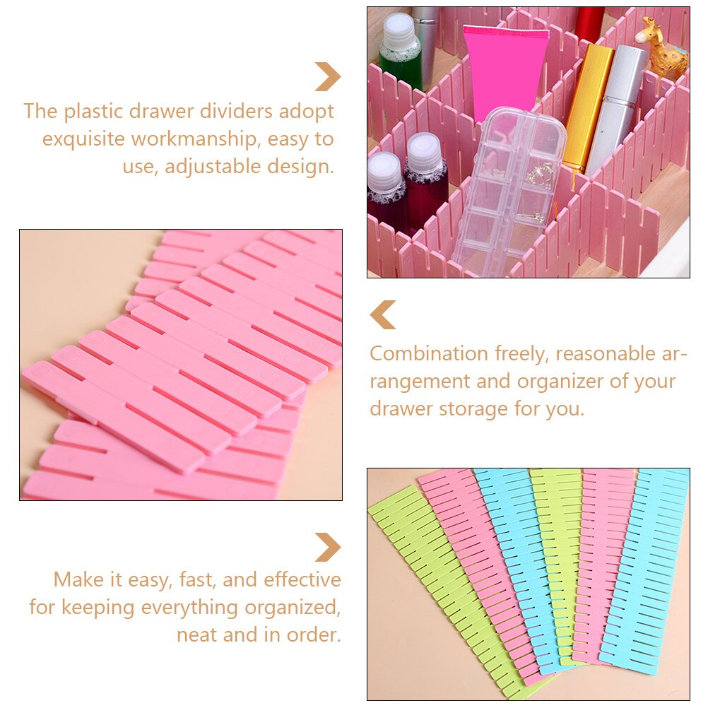 8pcs Useful Plastic Sub-grid Drawer Dividers Home ... – Vicedeal