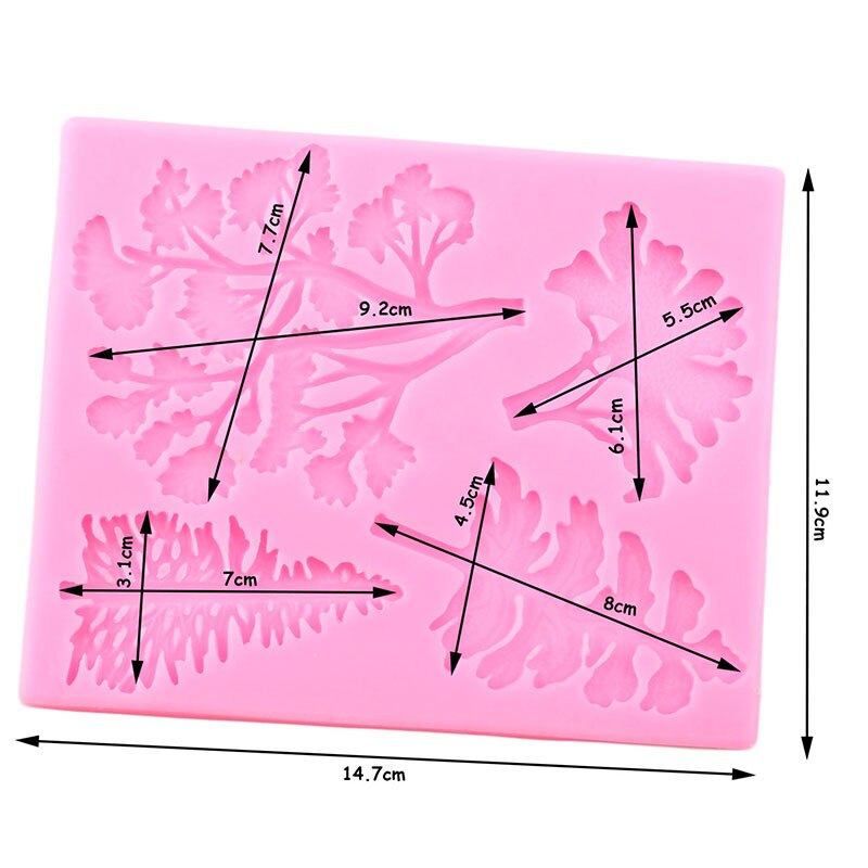 3D Tree Branch Silicone Molds Pine Tree Cake Borde... – Grandado