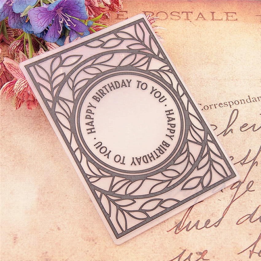10.5x14.8cm wreath leave Embossing folders Plastic... – Vicedeal