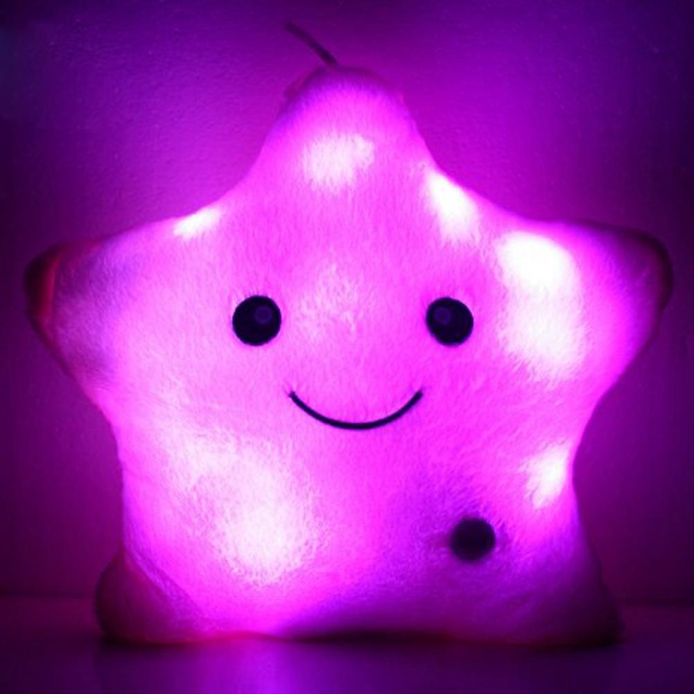 Colorful Star Glow LED Luminous Light Pillow Cushi... – Grandado