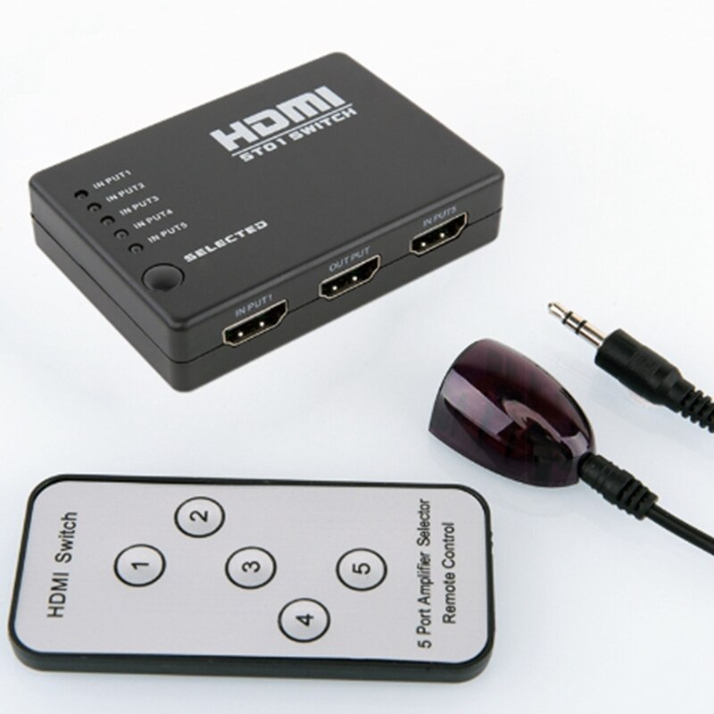 HDMI Switcher 5 in 1 Out 1080P Schalter HD Video C... – Vicedeal