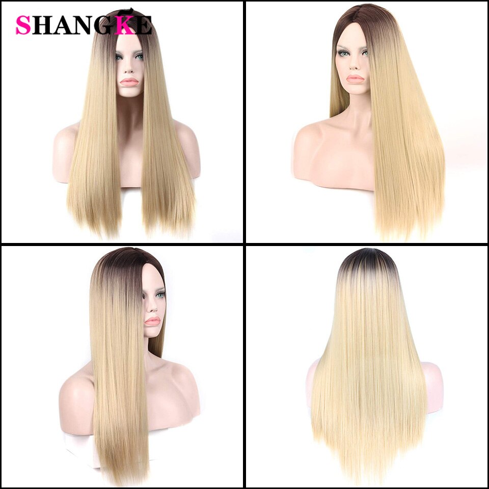 Shangke Lange Natuurlijke Rechte Synthetische Prui... – Grandado