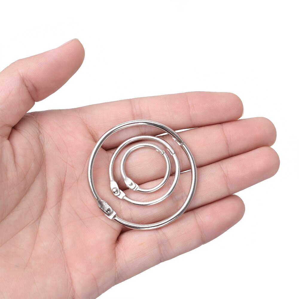 Lote de 10 unidades de anillos plateados con bisag... – Grandado