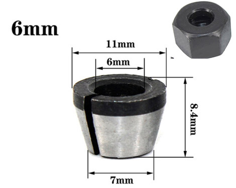 Adaptateur de mandrin à pince de 6mm 6.35mm 8mm, a... – Grandado