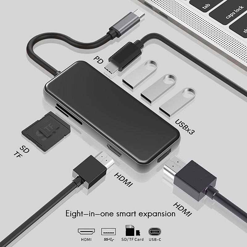 Type C Docking Station Hub To Dual Hdmi Multi Scre Vicedeal
