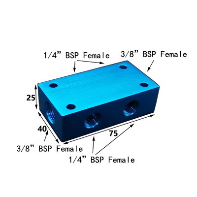 1/4" 3/8" BSP Female Aluminium Pneumatic Manifold ... – Grandado