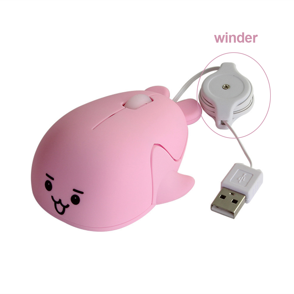 Mini Wired Mouse Cute Dolphin Ergonomic Mause 1600... – Grandado