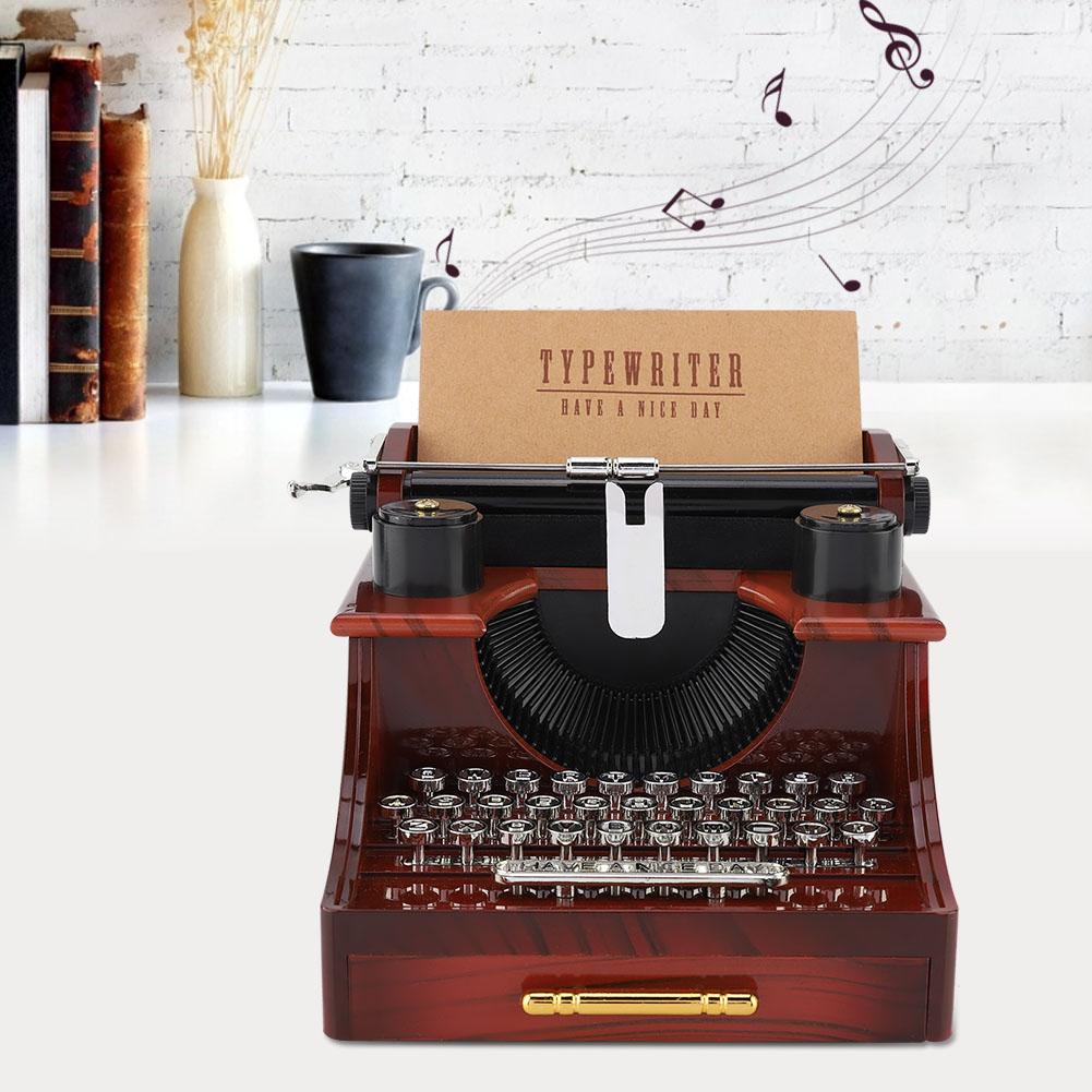 Music Box Vintage Typewriter Style Mechanical Musi... – Grandado