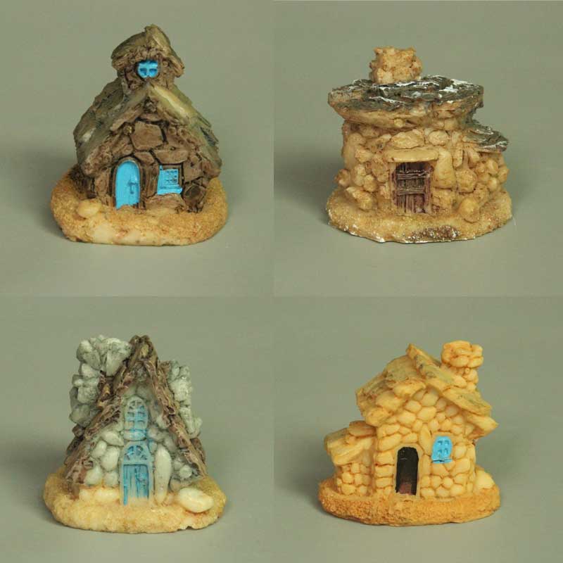 Stone House Fairy Garden Miniature Craft Micro Cot... – Grandado