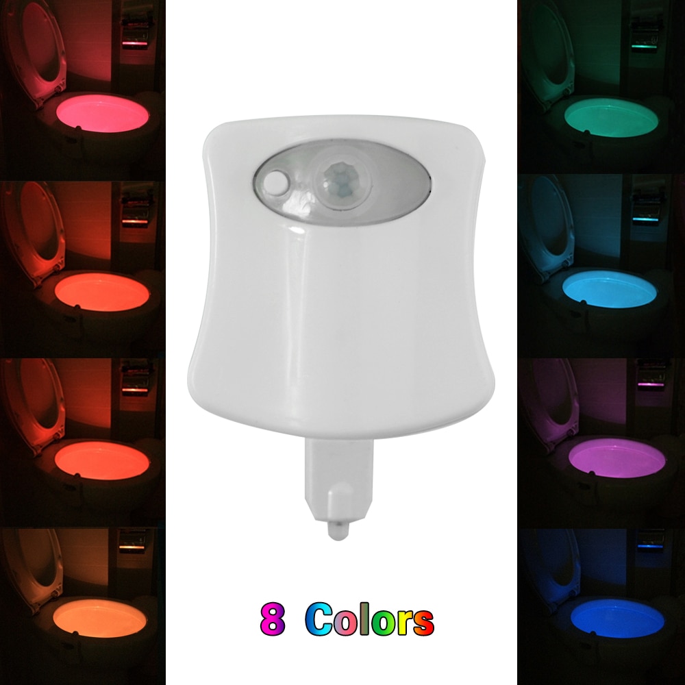 Motion Sensor Toilet Seat LED lamp RGB 8 Colors Ch... – Vicedeal