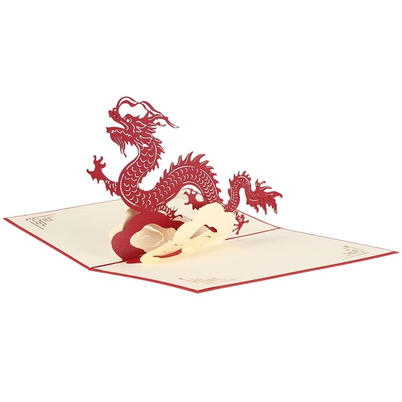 Paper Craft -Up Chinese Dragon 3D Greeting Cards – Vicedeal