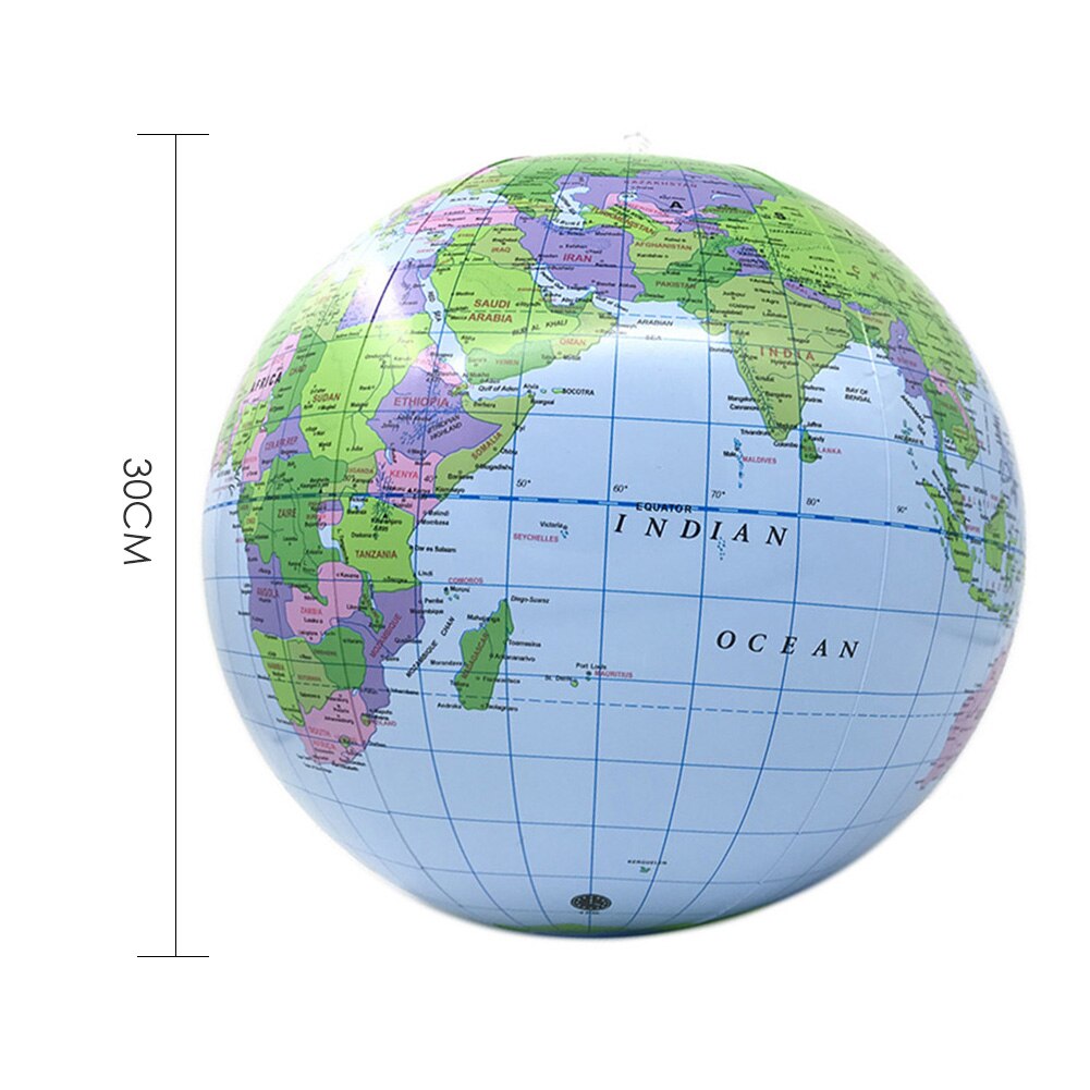 30CM Inflatable Globe World Earth Ocean Map Ball G... – Grandado